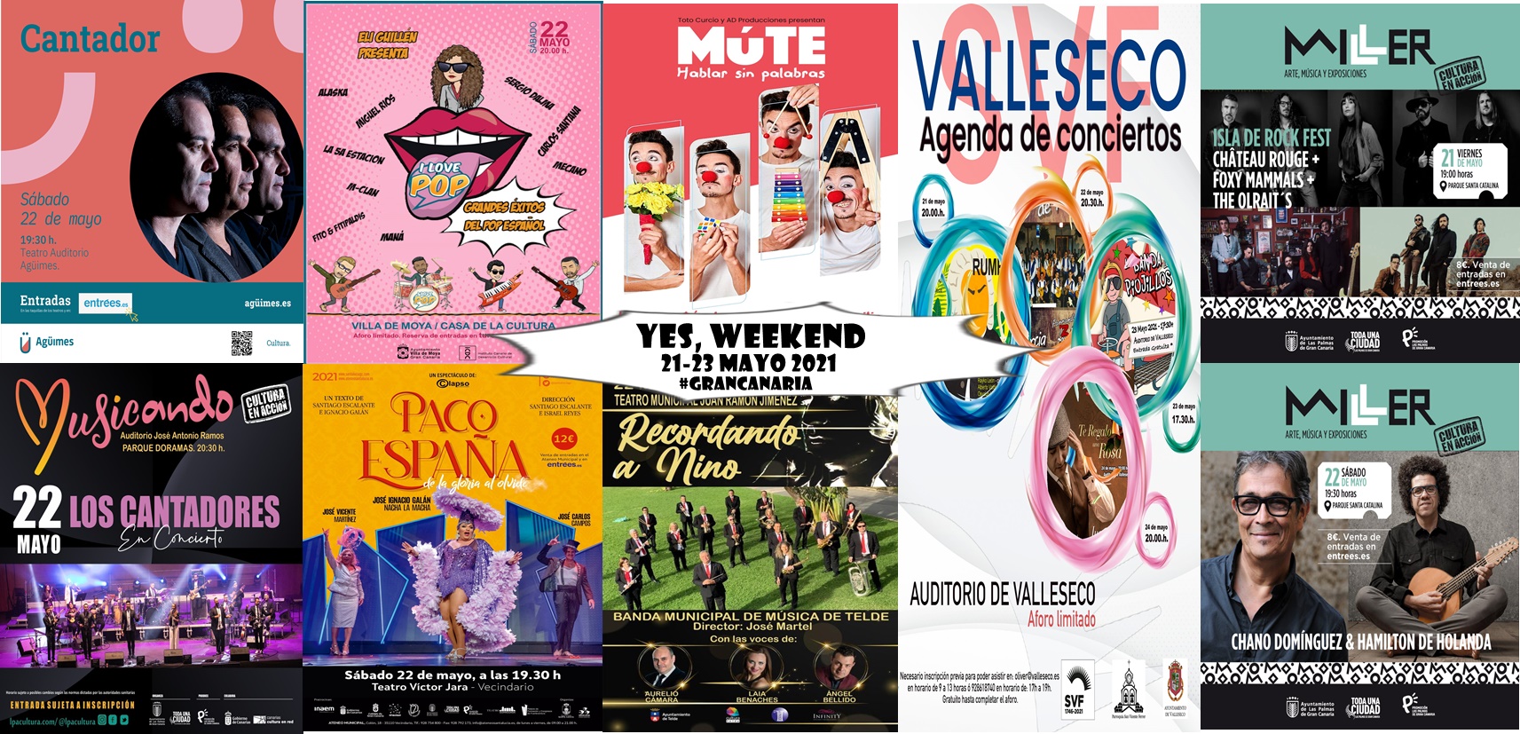 YES, WEEKEND, del 21-23 Mayo 2021, Eventos en Gran Canaria
